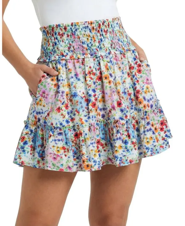 CHANGE OF SCENERY Devon Tiered Mini Skirt - Wildflower Patch