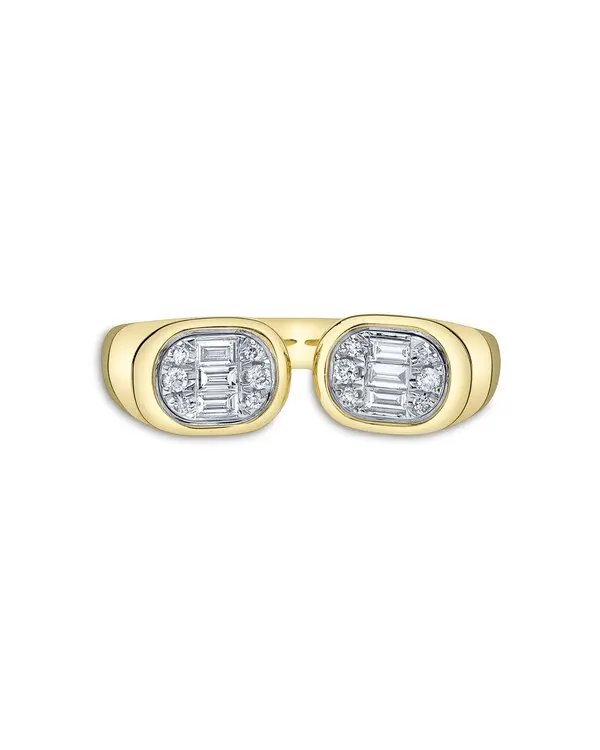 SHY CREATION 14k Diamond Cuff Ring