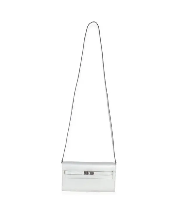 Hermès Kelly Wallet To Go Leather Handbag - Silver