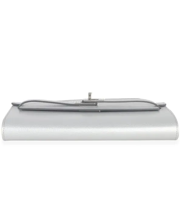 Hermès Kelly Wallet To Go Leather Handbag - Silver