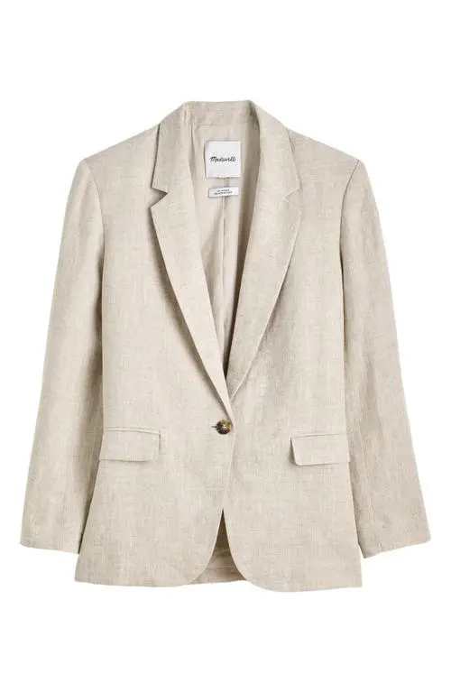Madewell The Mercer Linen Relaxed Blazer - Oat
