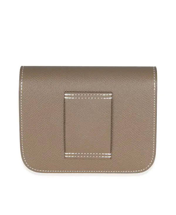 Hermès Constance Slim Wallet Leather Handbag - Grey