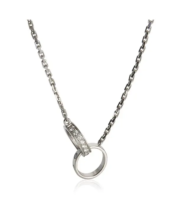 CARTIER Love 18k Gold Necklace - White