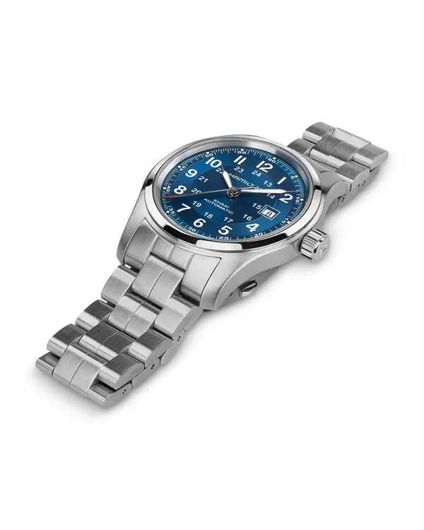 Hamilton Khaki Field Date Automatic Watch - Blue/silver