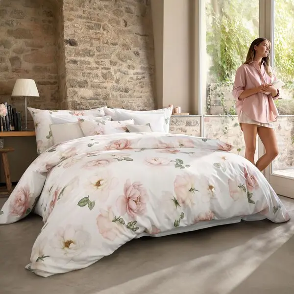 SCHLOSSBERG Rose Duvet Cover, King - Blanc