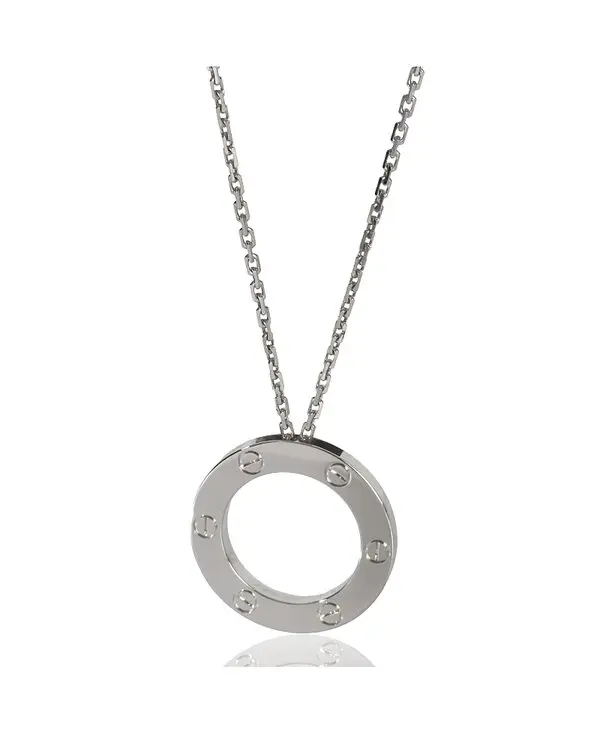 CARTIER Love 18k Gold Necklace - White