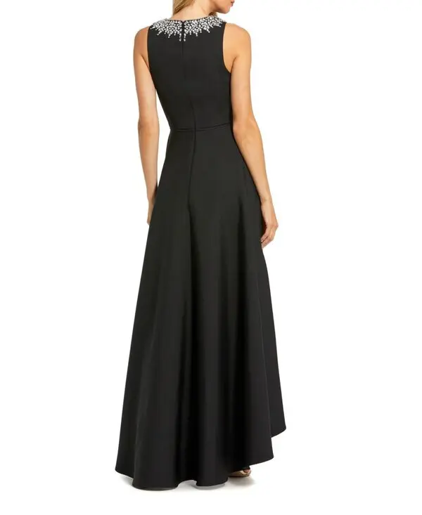 Mac Duggal Crepe Embellished High-low Gown