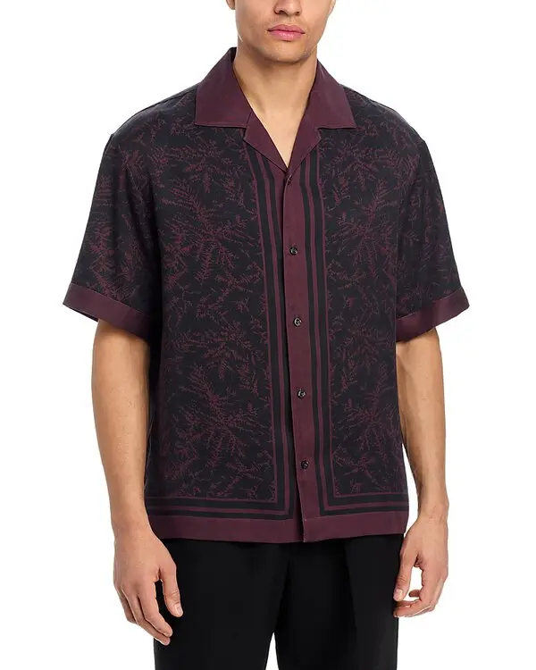 Hugo Espino Oversized Fit Paisley Shirt - Open Brown