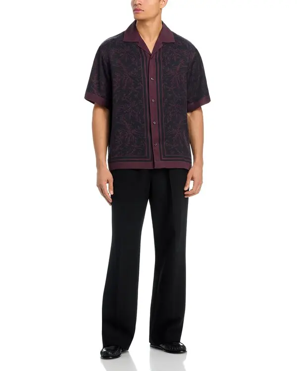 Hugo Espino Oversized Fit Paisley Shirt - Open Brown