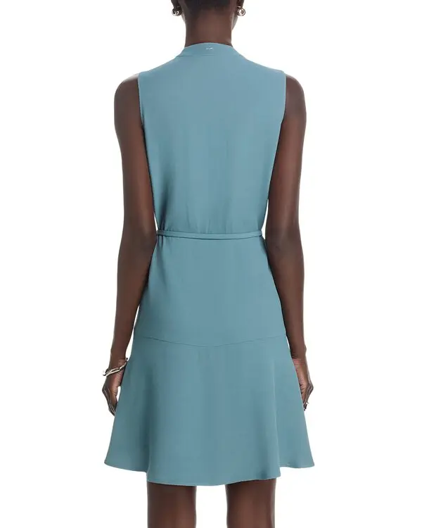 BOSS Dimosa Wing Lapel Wrap Dress - Reef