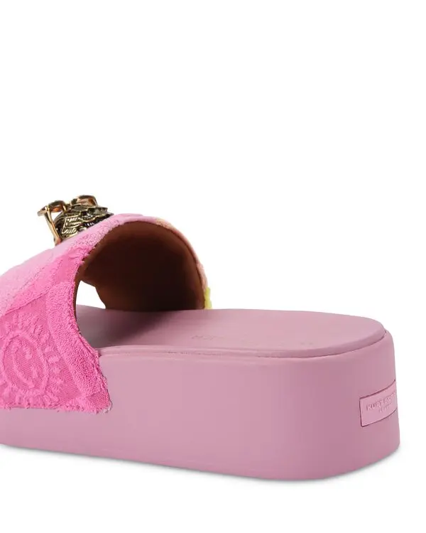 Kurt Geiger Meena Eagle Platform Slides - Pink