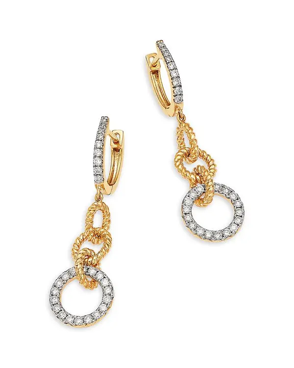 Bloomingdale'S Diamond Drop Earrings In 14k Yellow - Gold