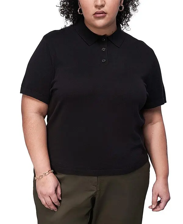 WILDFANG Everyday Sweater Polo - Black