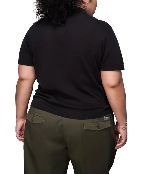WILDFANG Everyday Sweater Polo - Black