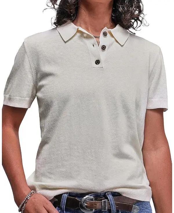 WILDFANG Everyday Sweater Polo - Oat