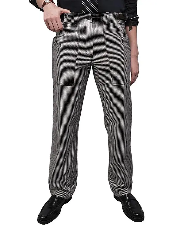 WILDFANG The Essential Railroad Stripe Utility Pant - Mocha/white