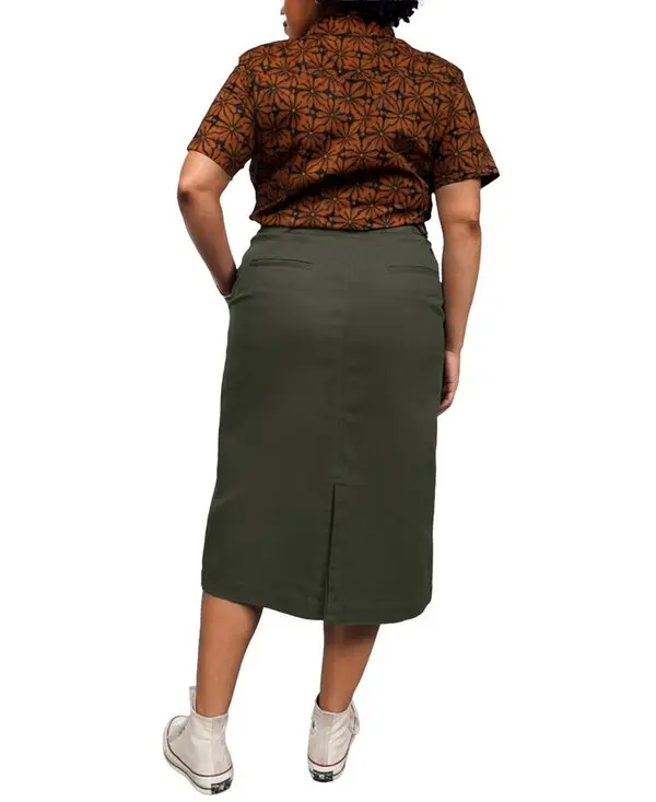 WILDFANG Cotton Twill Utility Wrap Skirt