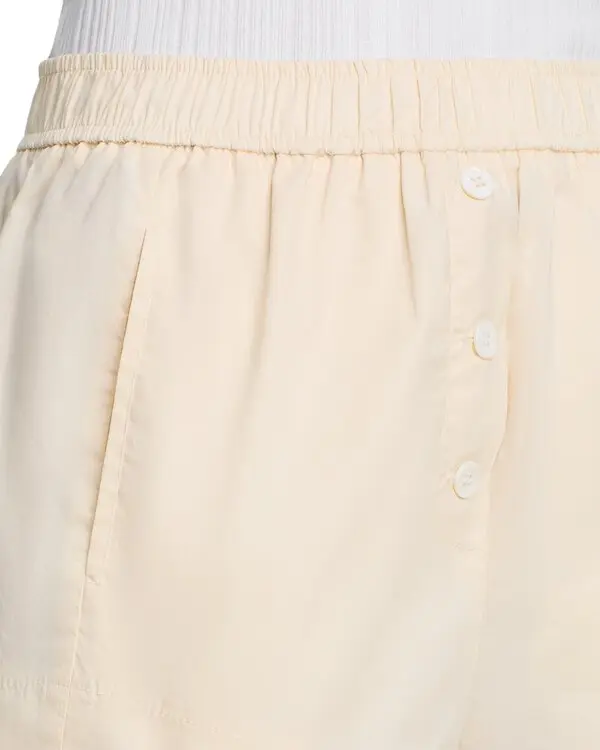 Aqua Poplin Elasticized Shorts