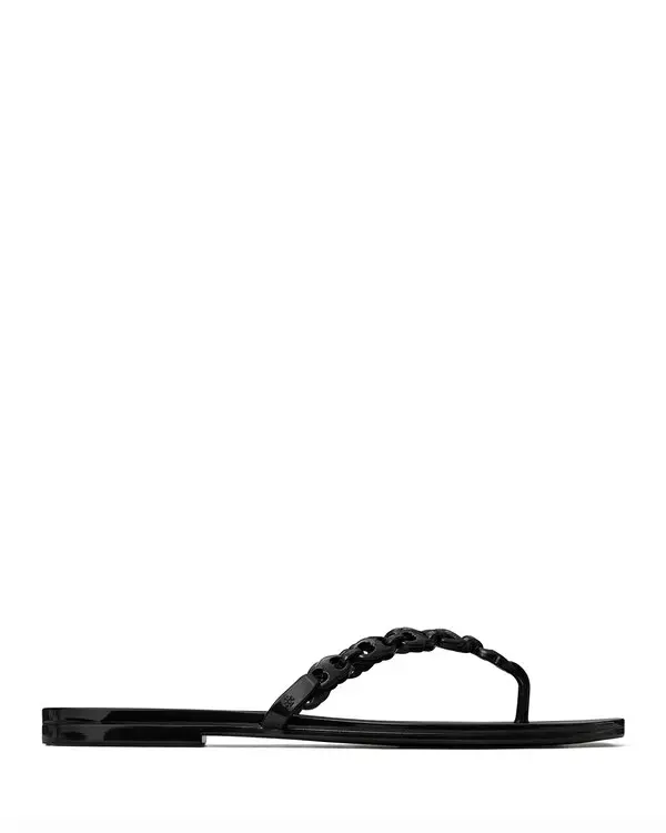 Tory Burch Gemini Link Jelly Sandals - Black