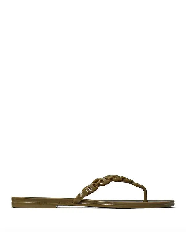 Tory Burch Gemini Link Jelly Sandals - Moss Rock