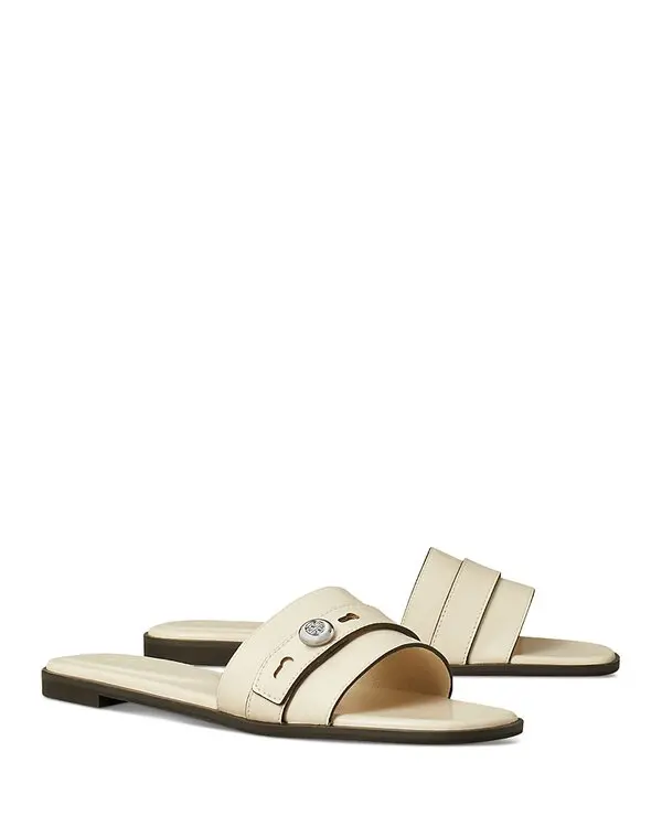 Tory Burch Romy Slides - Light Cream
