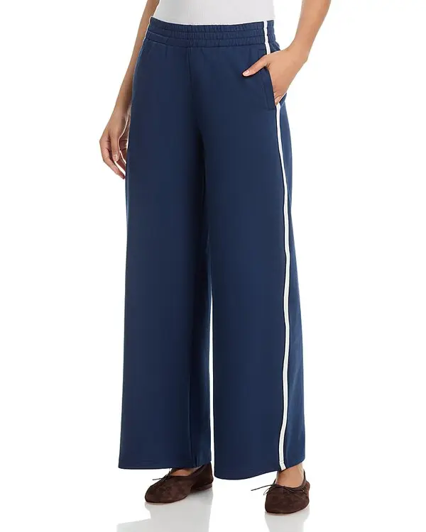 PERFECTWHITETEE Travel Wide Leg Pants - Navy
