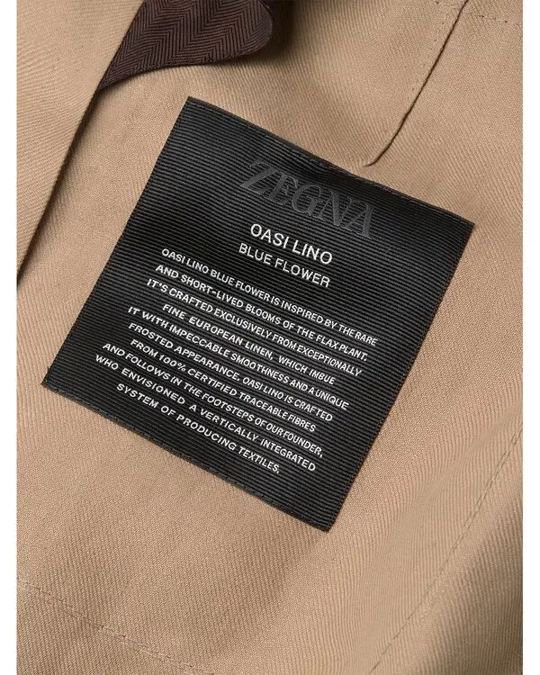 Zegna Oasi Lino Flower Jacket - Beige