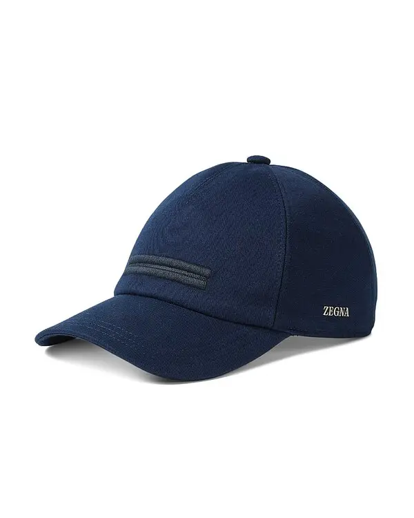 Zegna Cotton Baseball Cap - Dark Indigo Blue