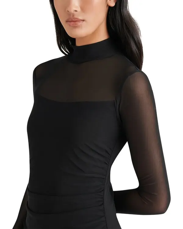 Steve Madden Blare" Long Sleeve Mesh Dress