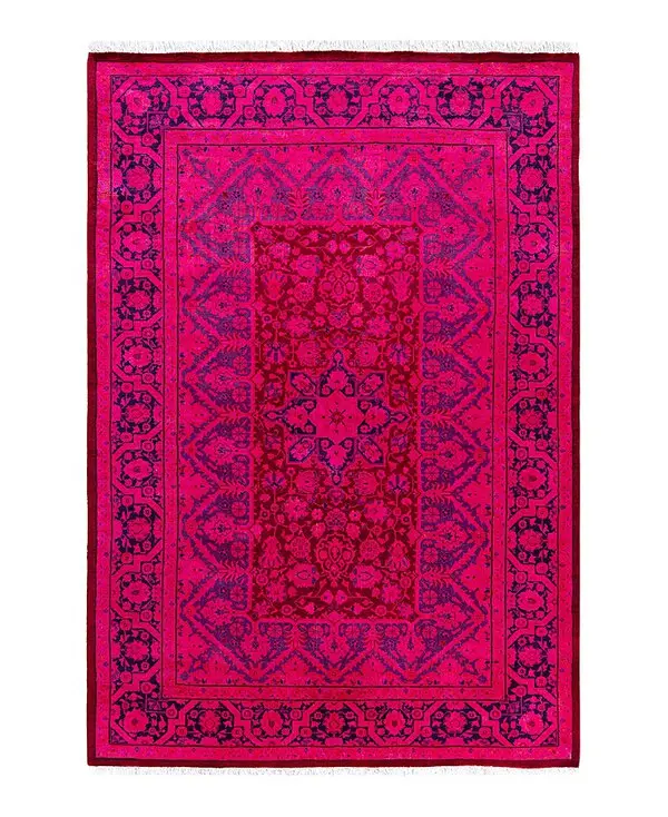 Bloomingdale'S Fine Vibrance M1183 Area Rug 4'3x6'2 - Pink