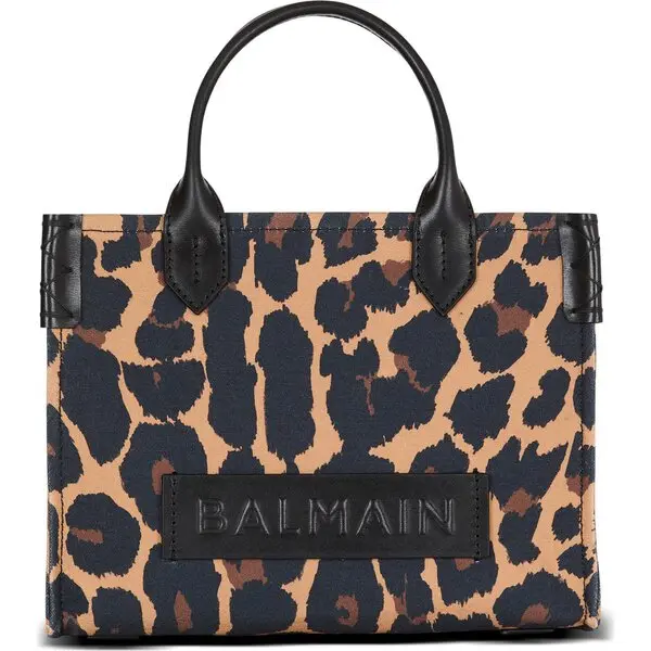 Balmain Small B-army Leopard Print Crossbody Bag - Multi Grey