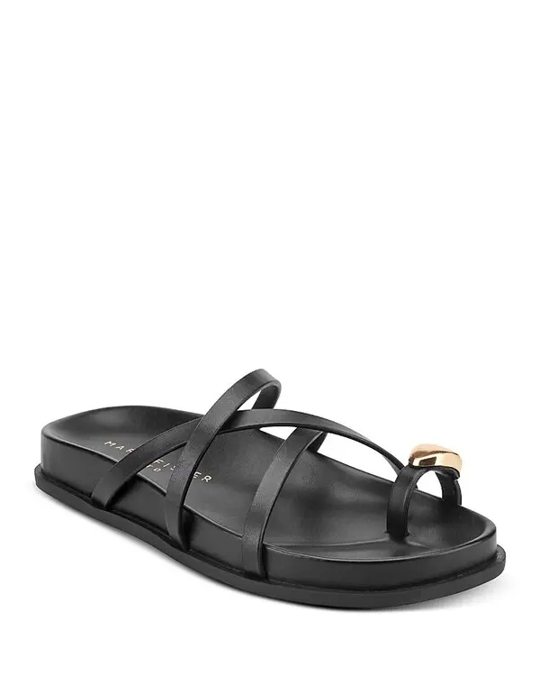 MARC FISHER LTD. Braidey Toe Ring Sandals - Black