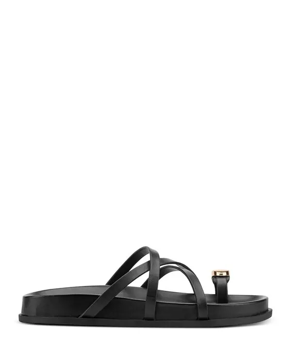 MARC FISHER LTD. Braidey Toe Ring Sandals - Black