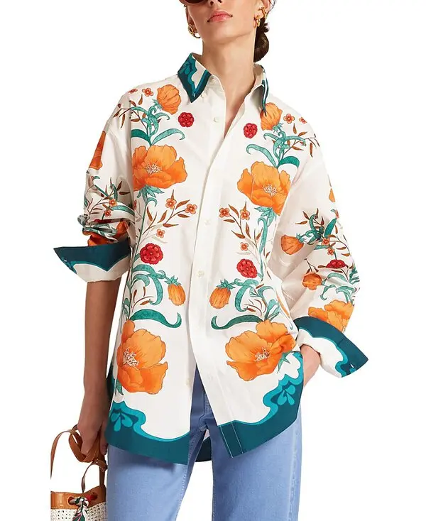 La DoubleJ Printed Shirt - Morpheus Placee Orange