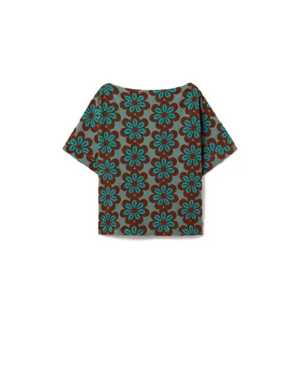 La DoubleJ Printed Meditation Tee - Caper Rust