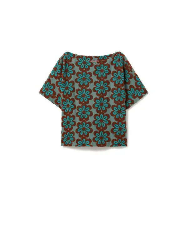 La DoubleJ Printed Meditation Tee - Caper Rust