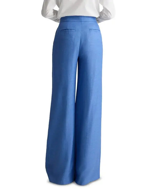 St. John Wide Leg Suiting Pants - Periwinkle