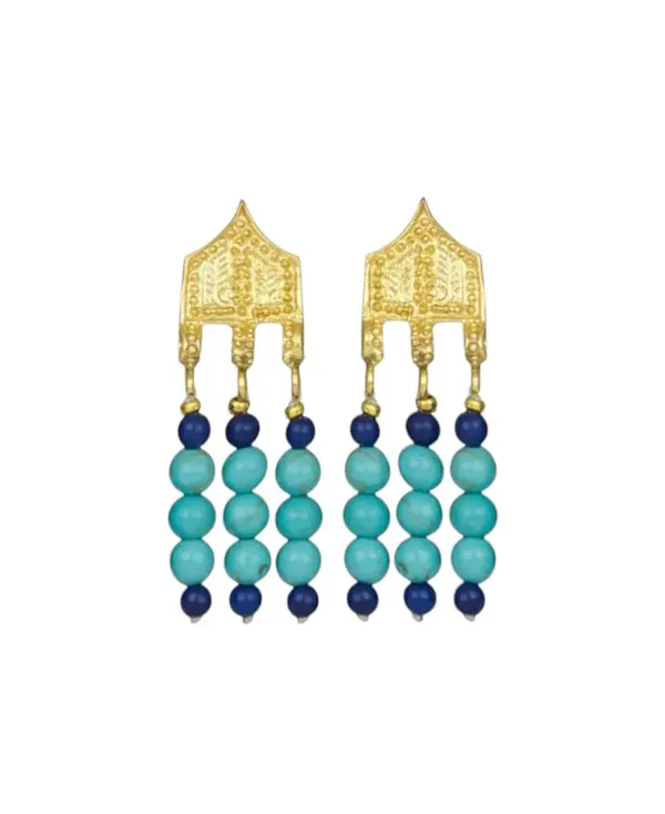 OTTOMAN HANDS Riva Bead Drop Earrings - Gold
