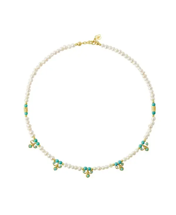 OTTOMAN HANDS Amelie Beaded Necklace - Gold