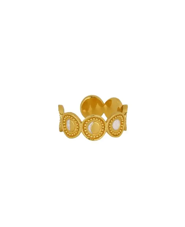 OTTOMAN HANDS Moon Phase Stacking Ring - Gold