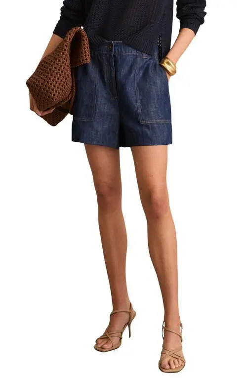 REISS Ashby Linen Relaxed Shorts