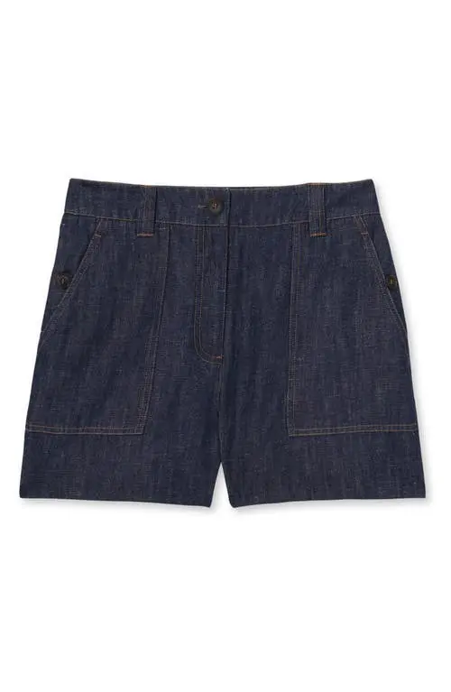 REISS Ashby Linen Relaxed Shorts