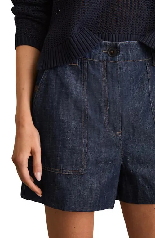 REISS Ashby Linen Relaxed Shorts