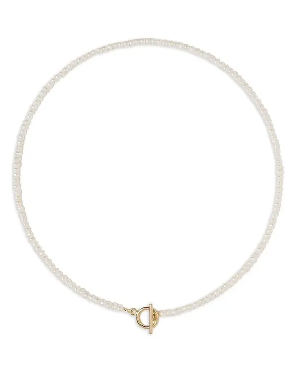 Shashi Ciel Cultured Freshwater Pearl Collar Necklace - Gold/pearl