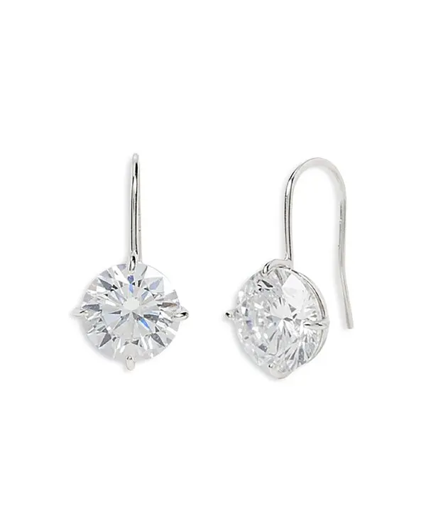 Shashi Caroline Cubic Zirconia Drop Earrings - Silver