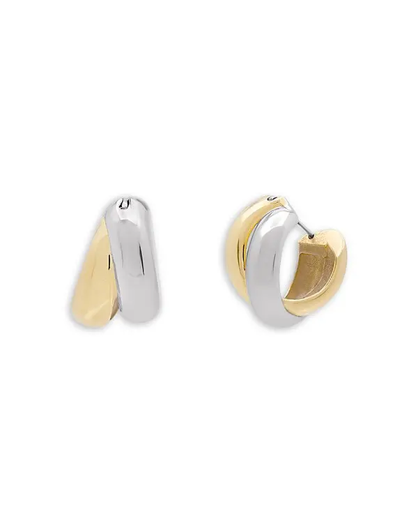 Shashi Ross Crossover Hoop Earrings - Gold/silver
