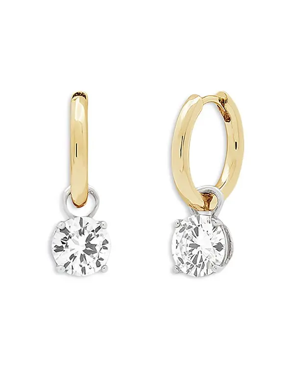 Shashi Roux Charm Huggie Hoop Earrings - Gold