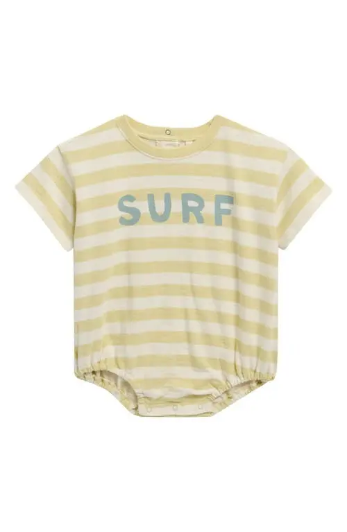 RYLEE + CRU Surf Stripe Cotton Bubble Romper - Citron