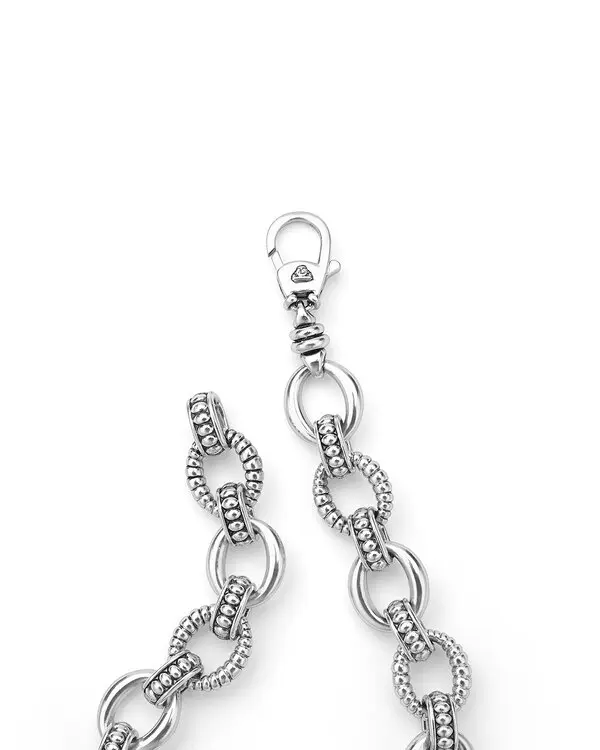 Lagos Signature Caviar Oval Fluted Small Link Bracelet