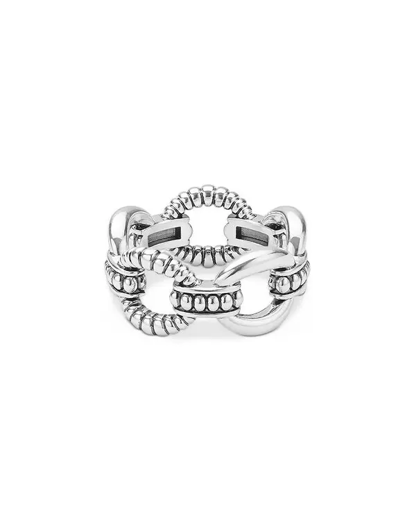 Lagos Sterling Signature Caviar Bead Link Band
